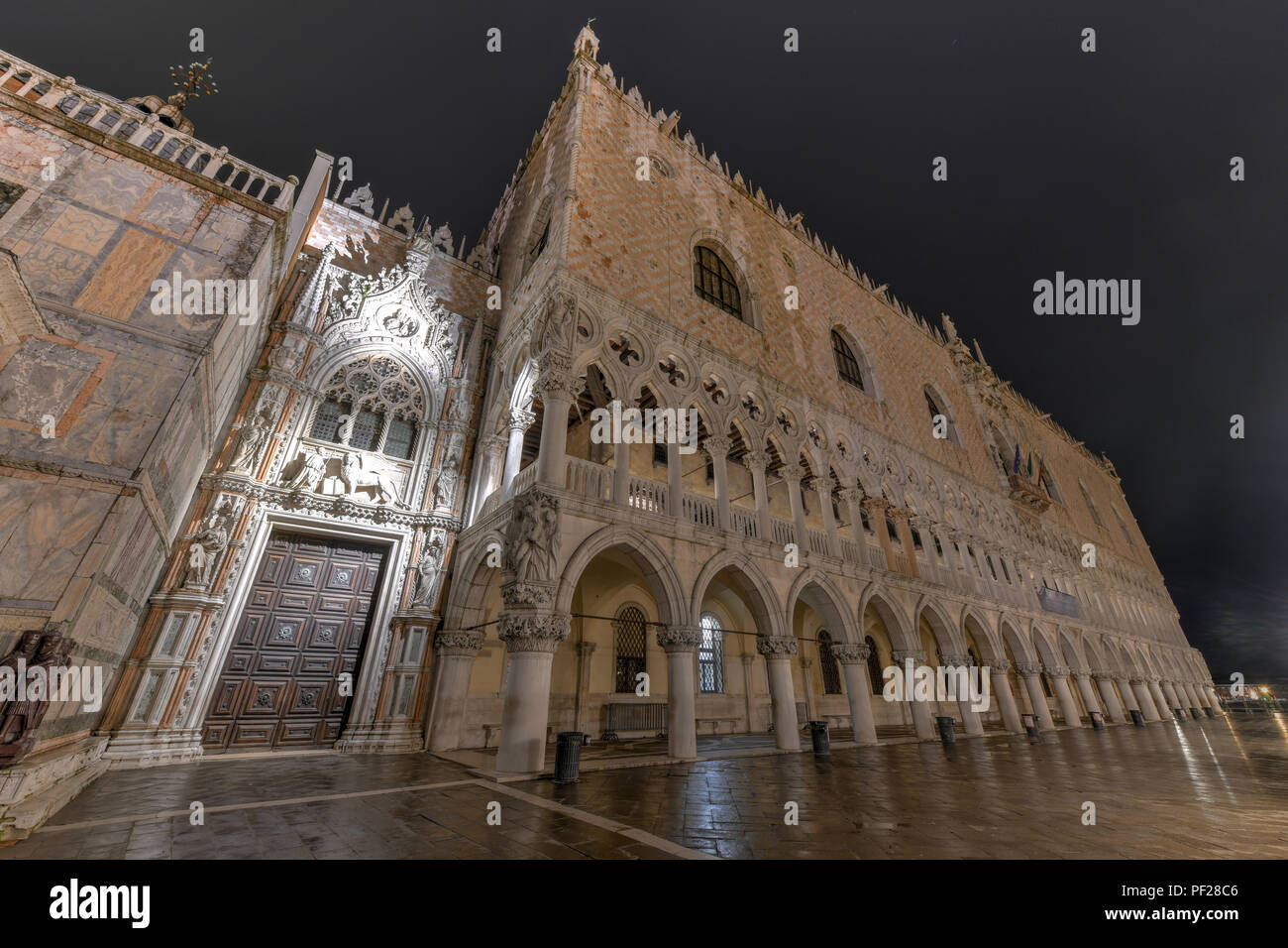The Doge's Palace in Venice, Italy. It is a palace built in Venetian ...