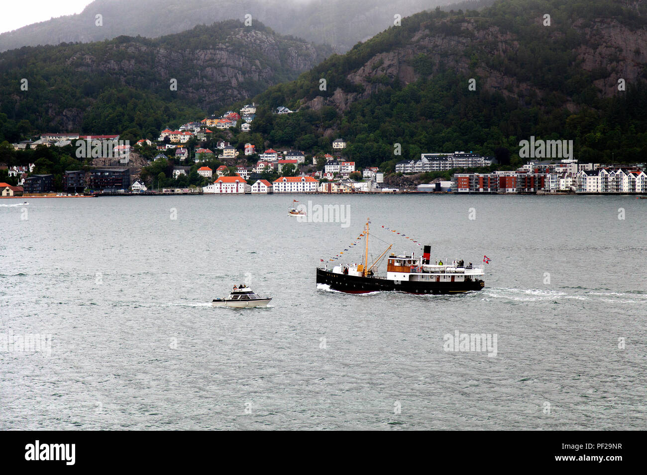 Veteran passenger steamship Atloy (built 1931) sailing from the port of ...