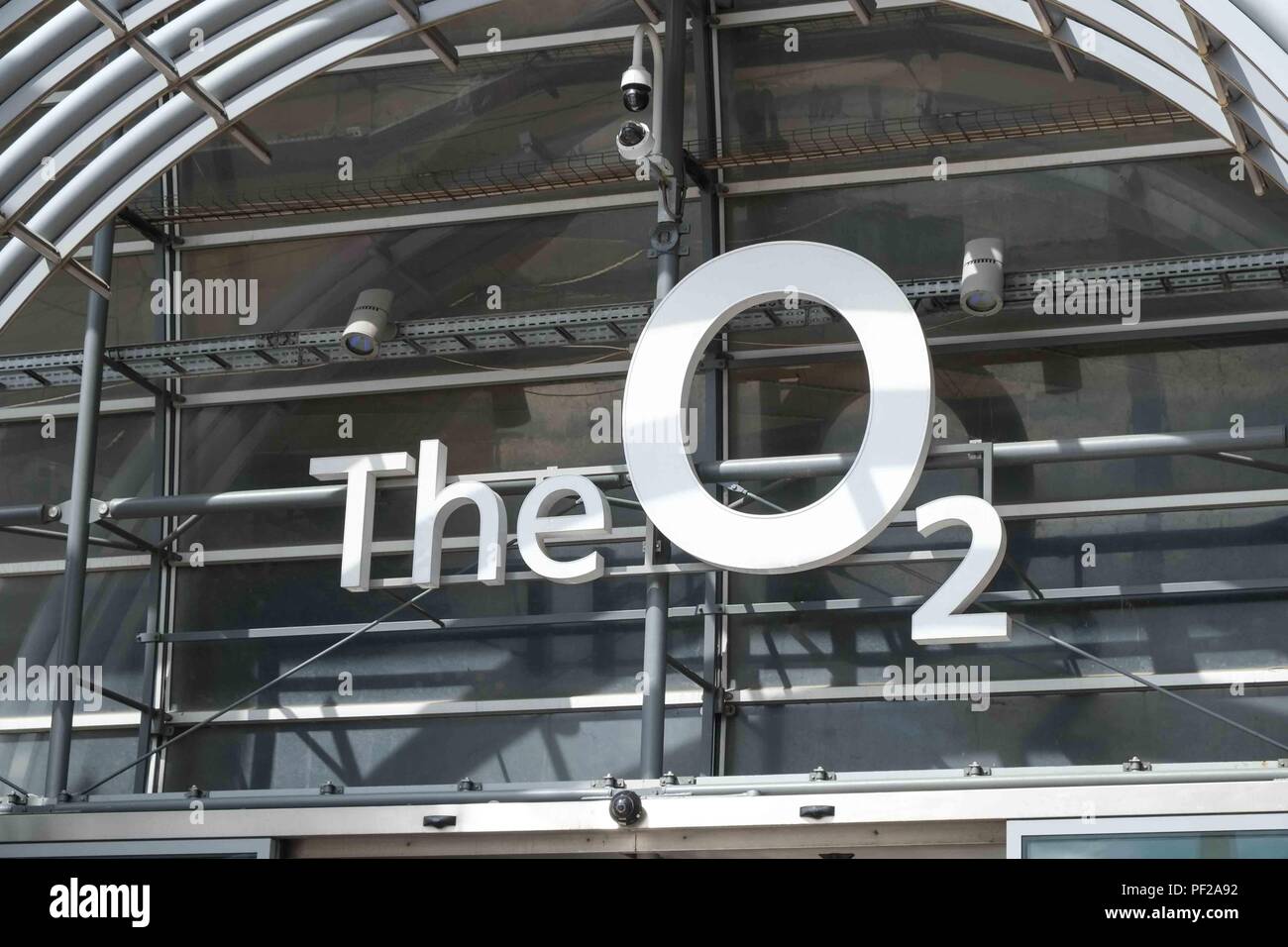 o2 arena main entrance sign Stock Photo - Alamy