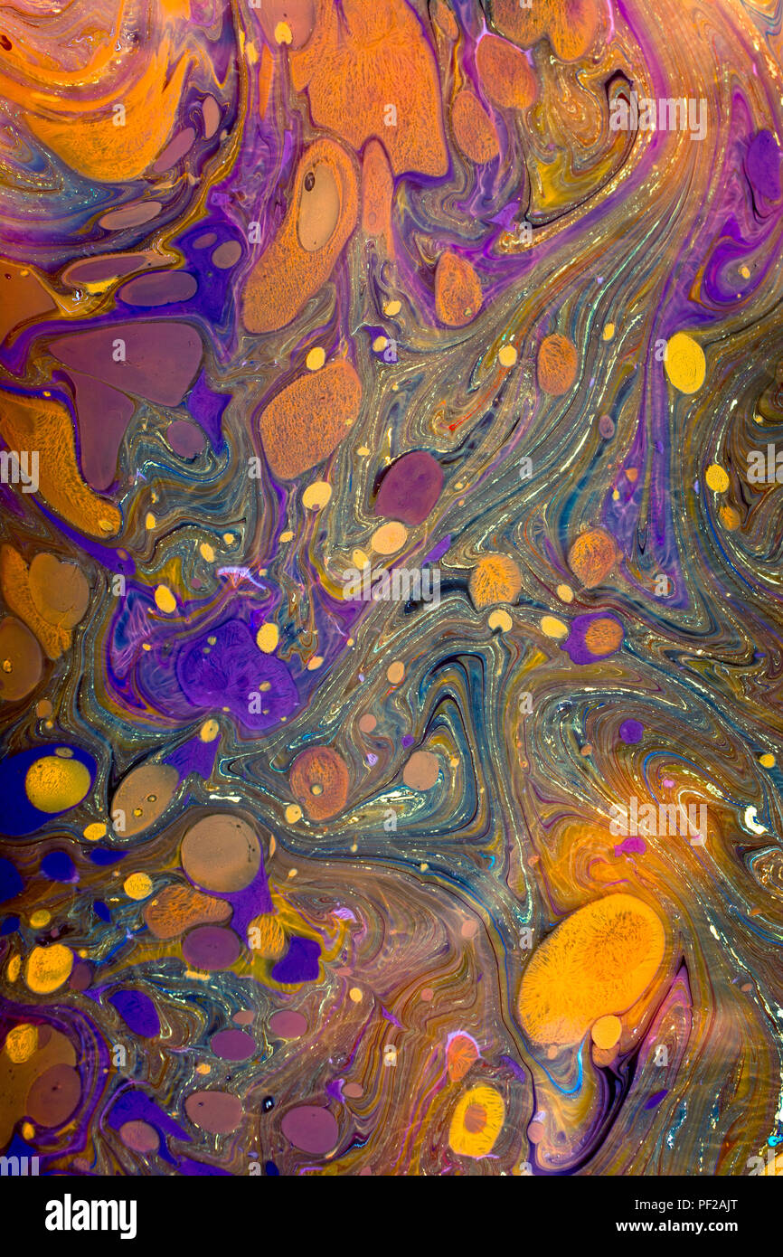 Traditional Ottoman Turkish marbling art patterns as abstract ...