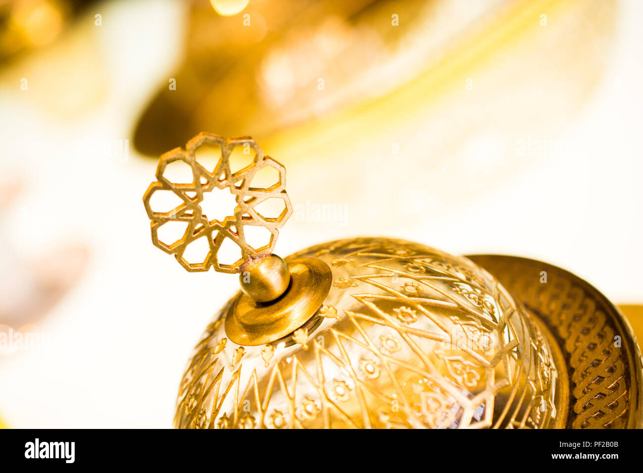 Taditional Turkish metal plates in the view Stock Photo - Alamy