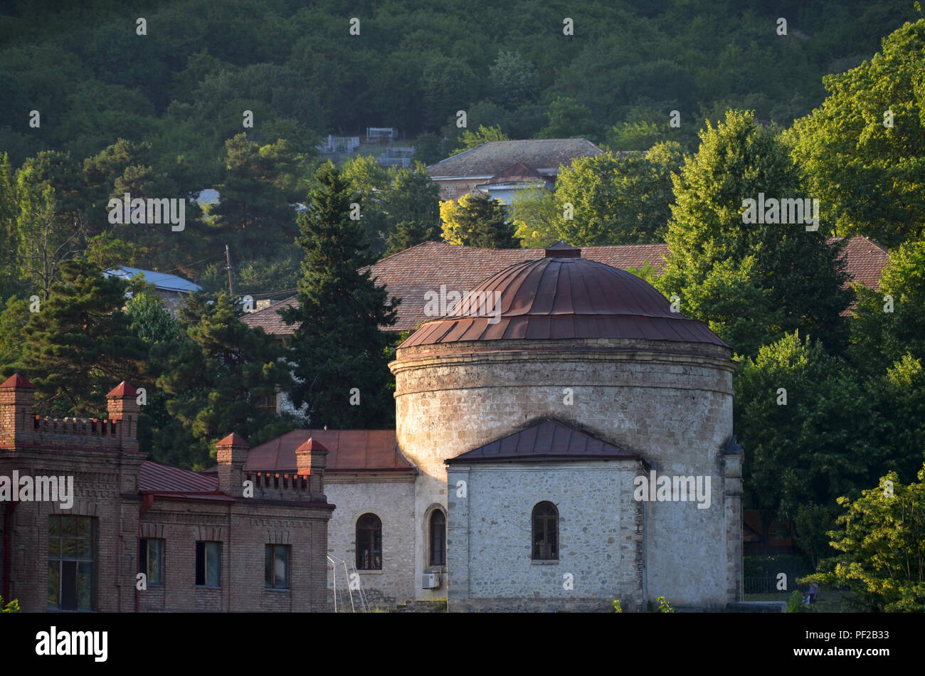 Old Khan mosque in Sheki fortress, northern Azerbaijan Stock Photo - Alamy