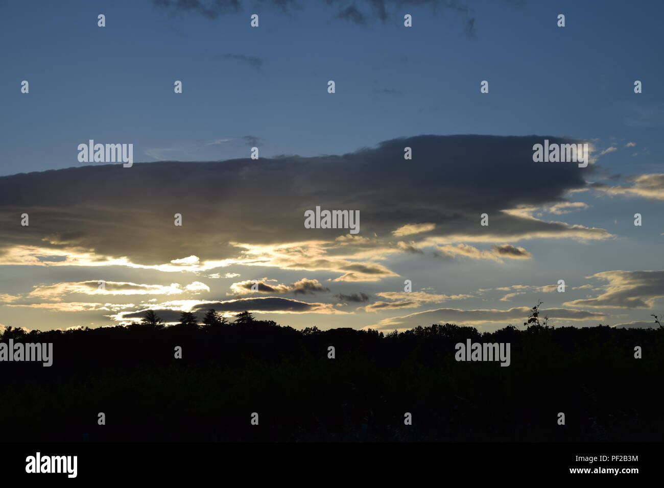 Castle and village in the sunset of Provence, France Stock Photo - Alamy