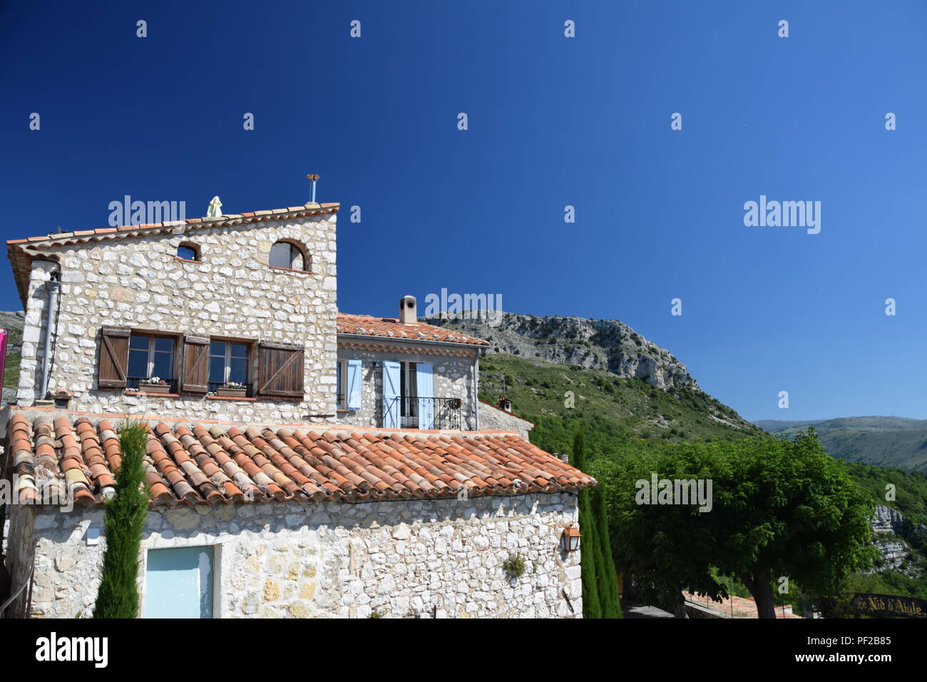 Views of the village and surrounding countryside of Gourdon, Provence ...