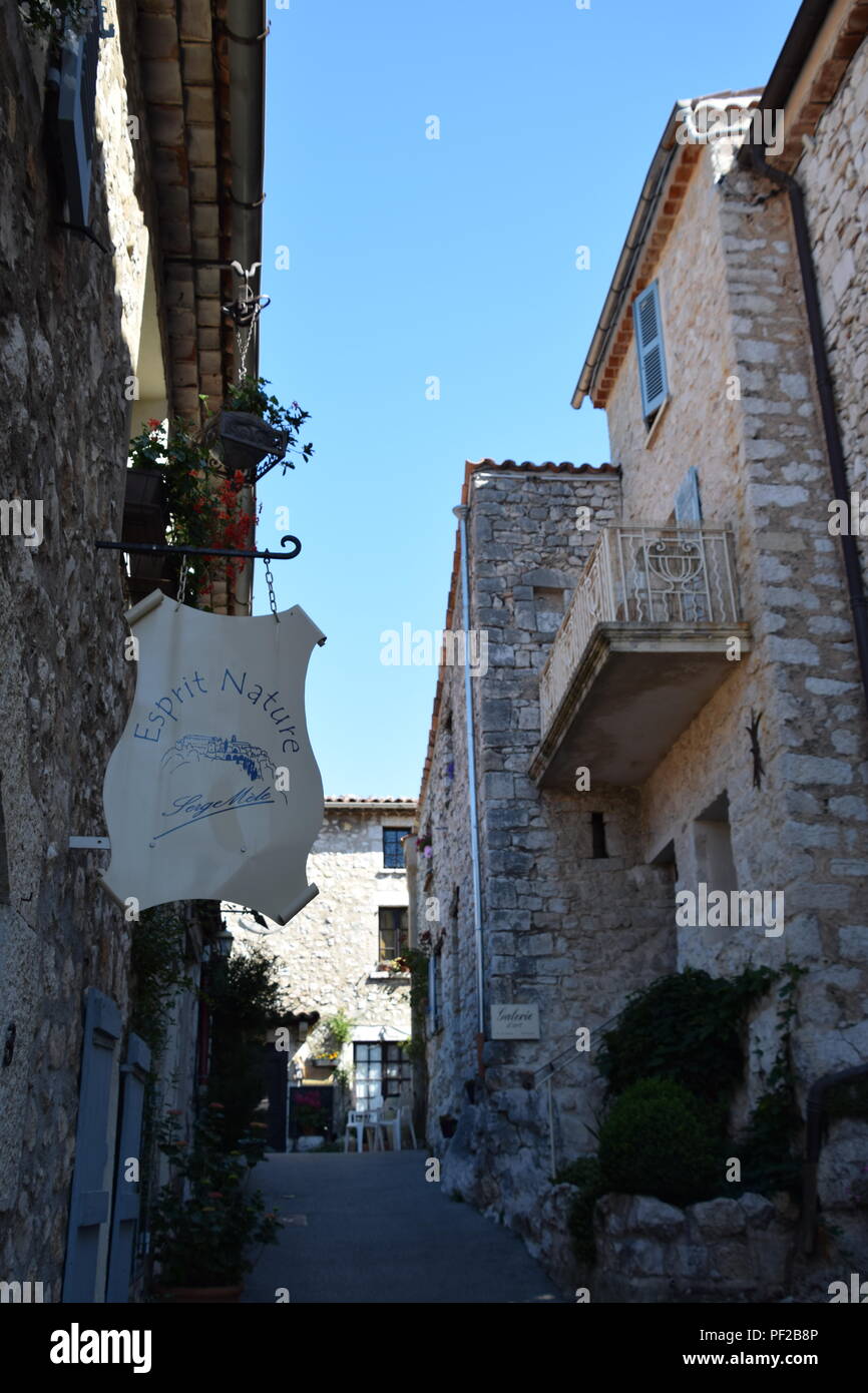 Views of the village and surrounding countryside of Gourdon, Provence ...