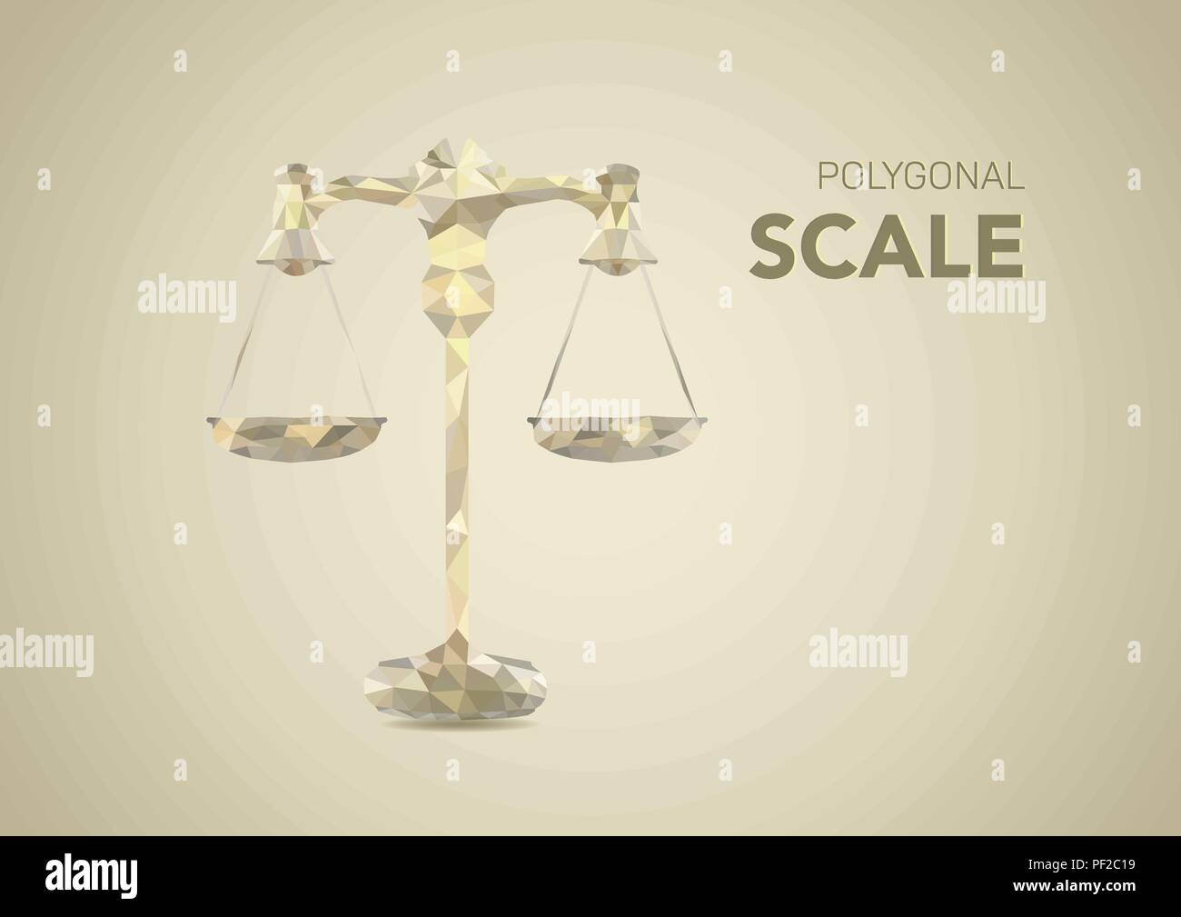 Law concept with polygonal law scale vector illustration Stock Vector ...