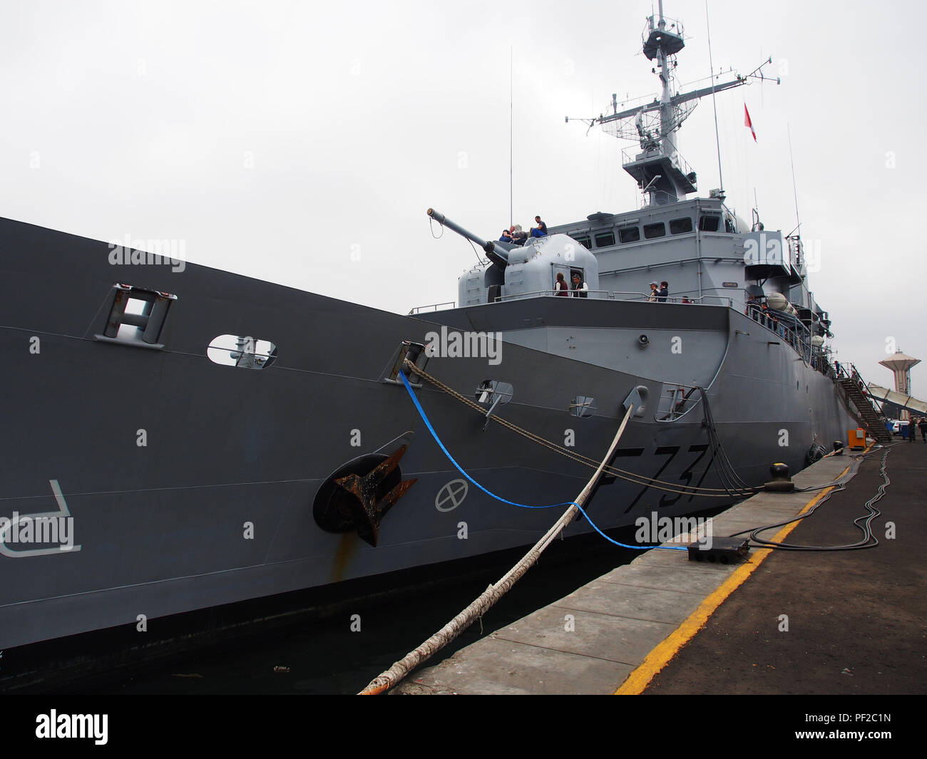 Port view of the monitoring light frigate of the National Navy of ...