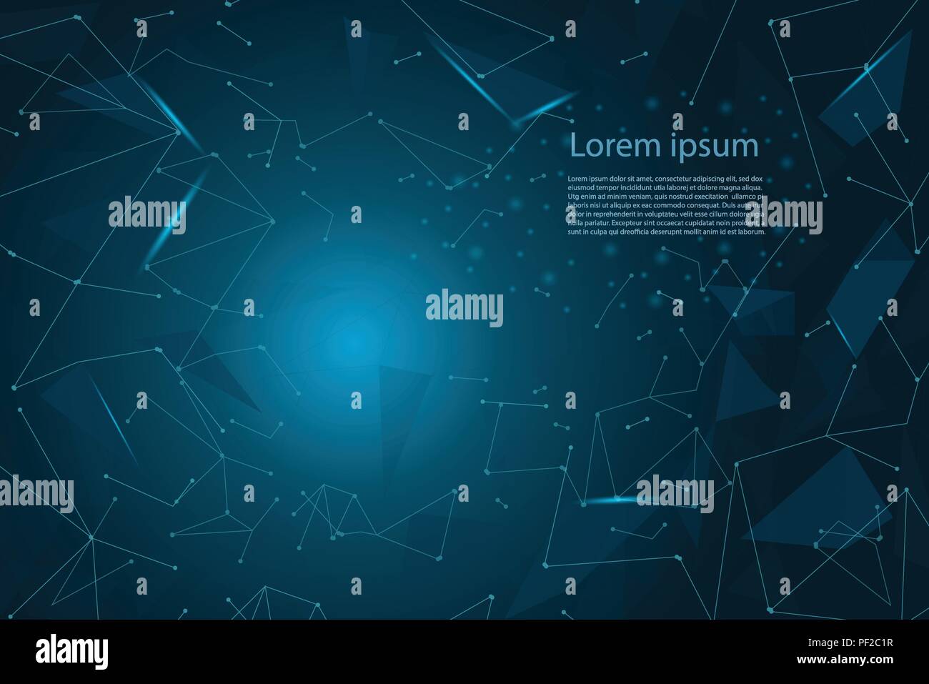 Blue technology abstract background with space vector illustration ...