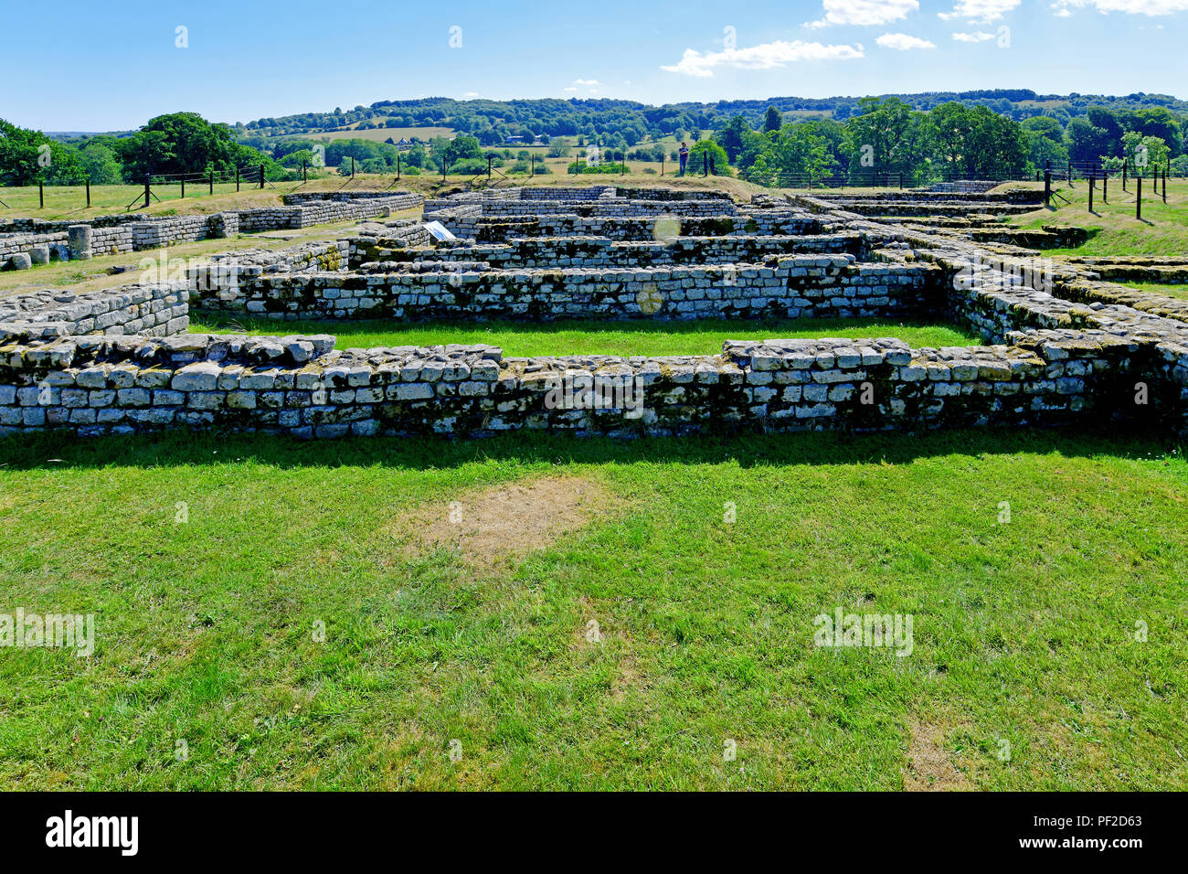 Chesters Roman Fort Northumberland main area Stock Photo - Alamy
