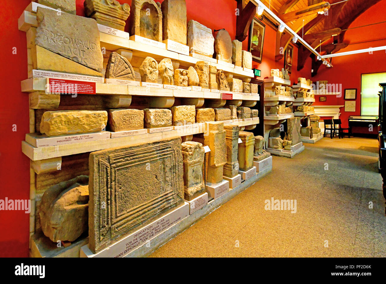 Roman Wall at Chesters Chester Museum of Roman inscription building ...