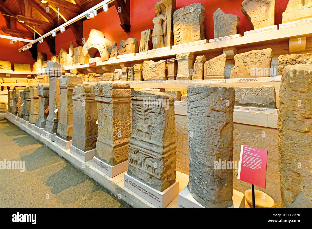 Roman Wall at Chesters Chester Museum of Roman inscription building ...