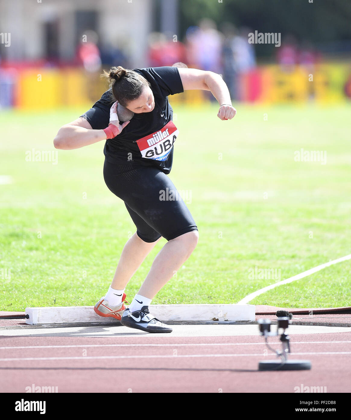 Paulina Guba in action during the Diamond League Muller Grand Prix at ...