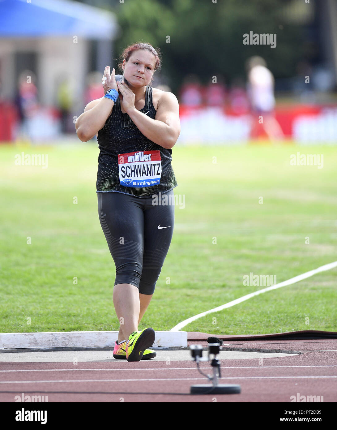 Christina Schwanitz in action during the Diamond League Muller Grand ...
