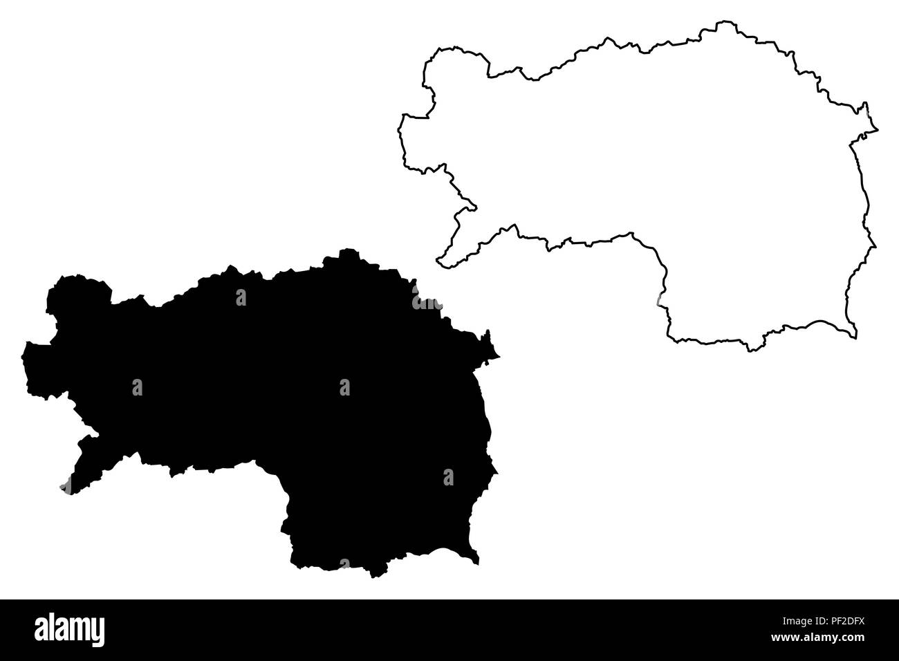 Styria map vector hi-res stock photography and images - Alamy