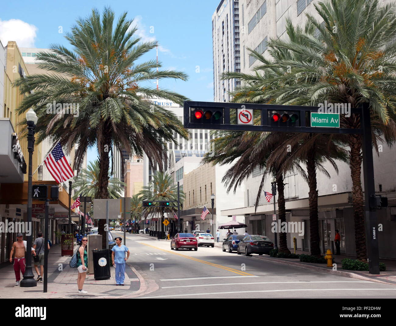 Miami city flag hi-res stock photography and images - Alamy