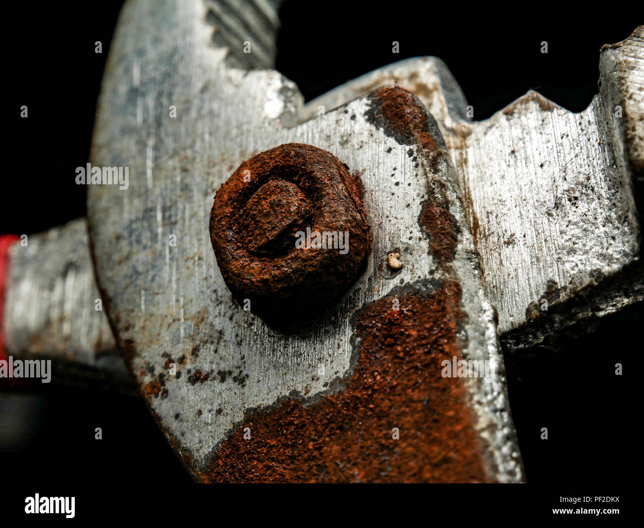 old pliers Made of rusted steel Stock Photo - Alamy