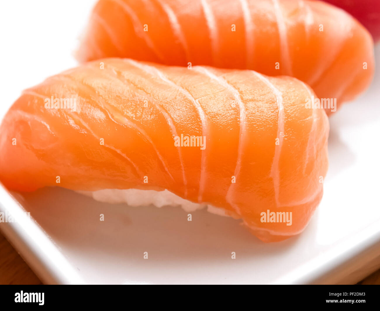 japanese food salmon and tuna sushi delicious Stock Photo - Alamy