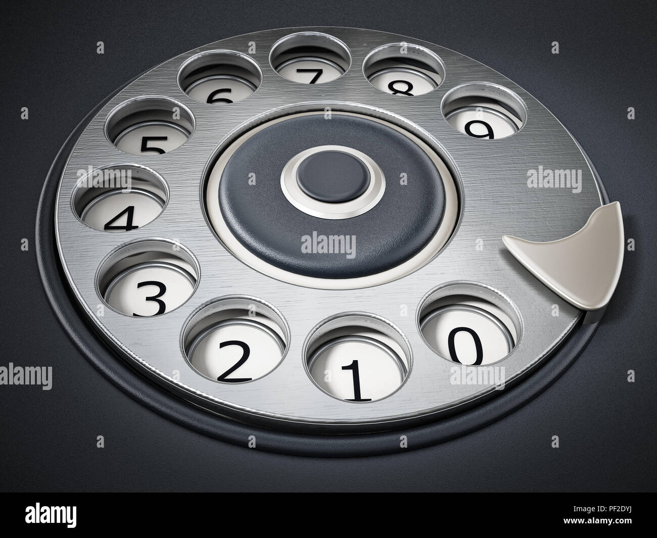 Vintage dial phone detail background. 3D illustration Stock Photo - Alamy