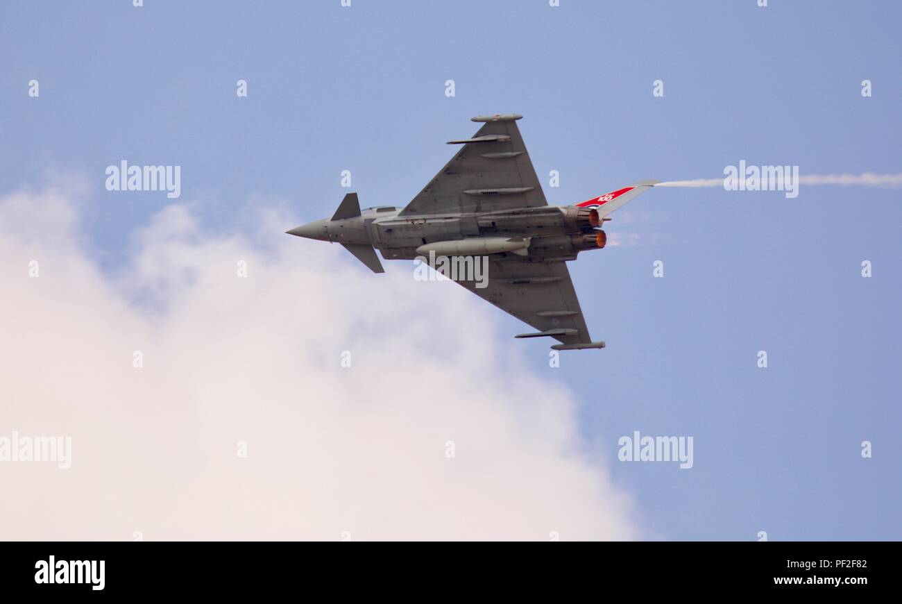 RAF Eurofighter Typhoon FGR4 with the RAF100 Logo on the tail ...