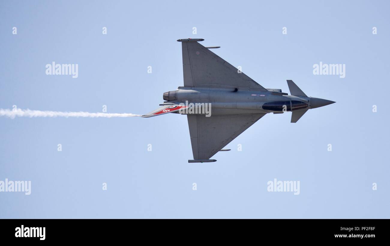 RAF Eurofighter Typhoon FGR4 with the RAF100 Logo on the tail ...