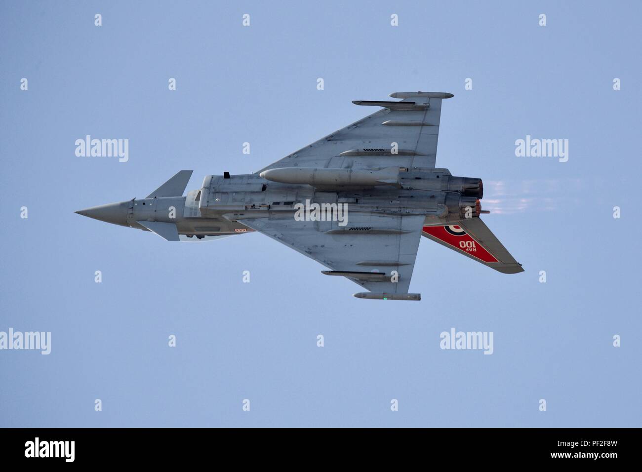 RAF Eurofighter Typhoon FGR4 with the RAF100 Logo on the tail ...