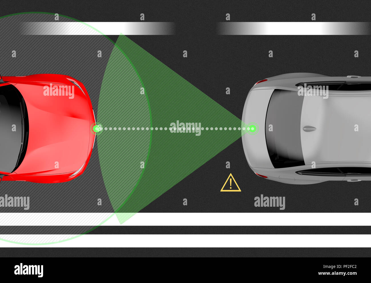 Smart car sensor: 3D illustration Stock Photo - Alamy