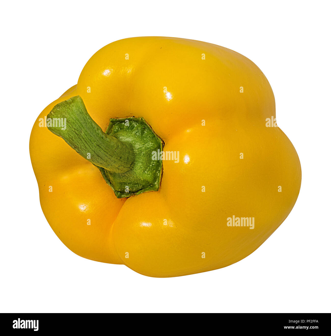 Yellow peppers isolated. With clipping path Stock Photo - Alamy