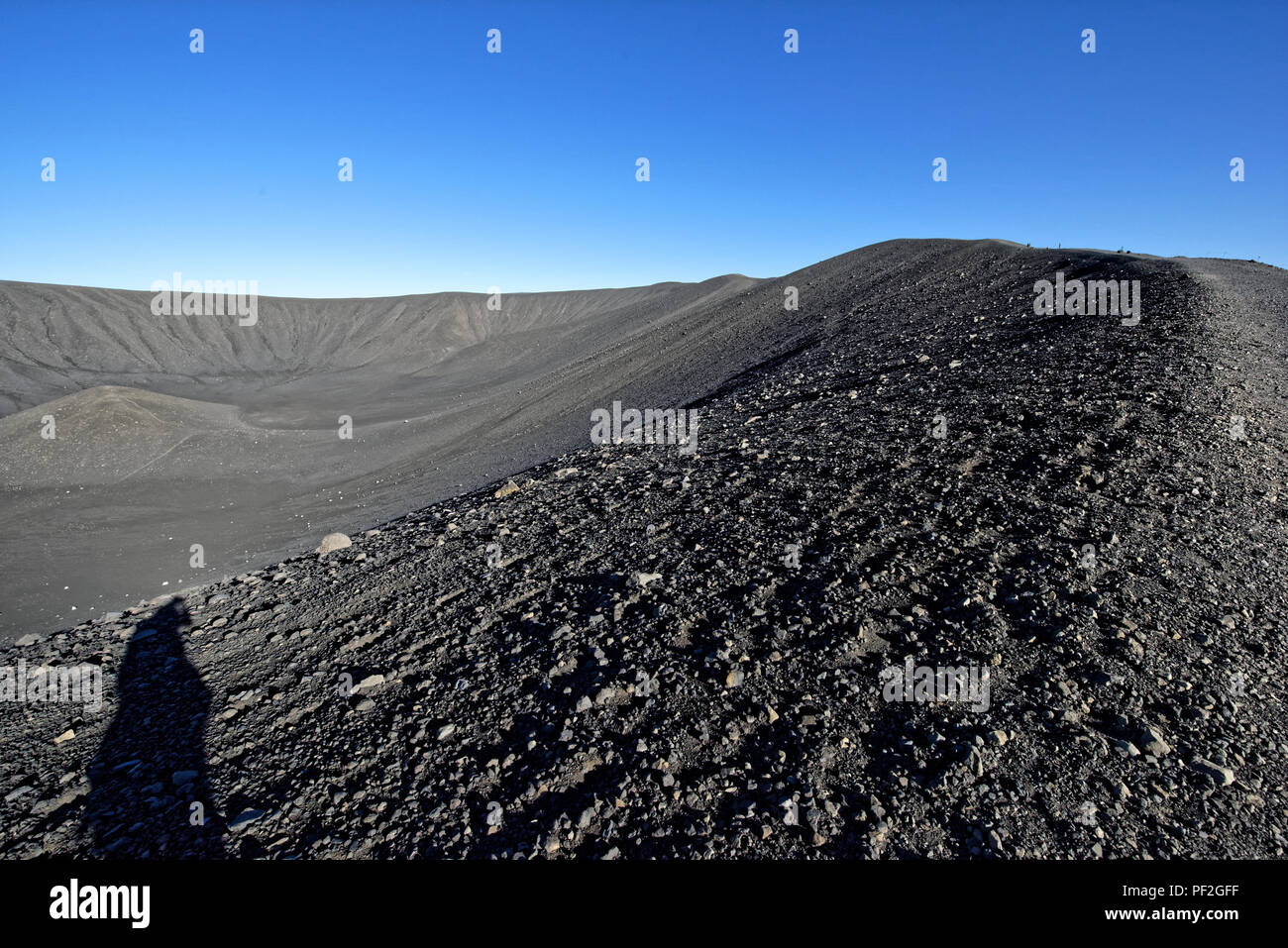 Hverfjall volcanic crater near lake Myvatn in Iceland, one of the ...