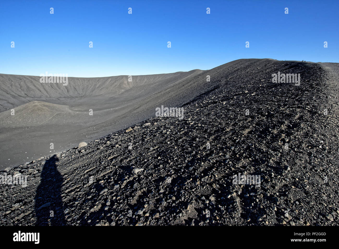 Hverfjall volcanic crater near lake Myvatn in Iceland, one of the ...