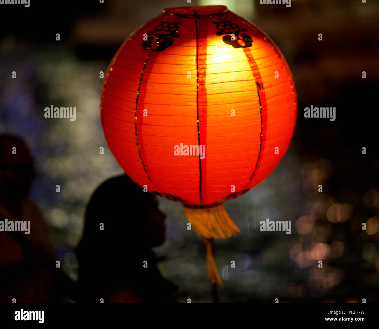 Chinese valentine's day lantern festival, riverwalk Chicago Stock Photo ...