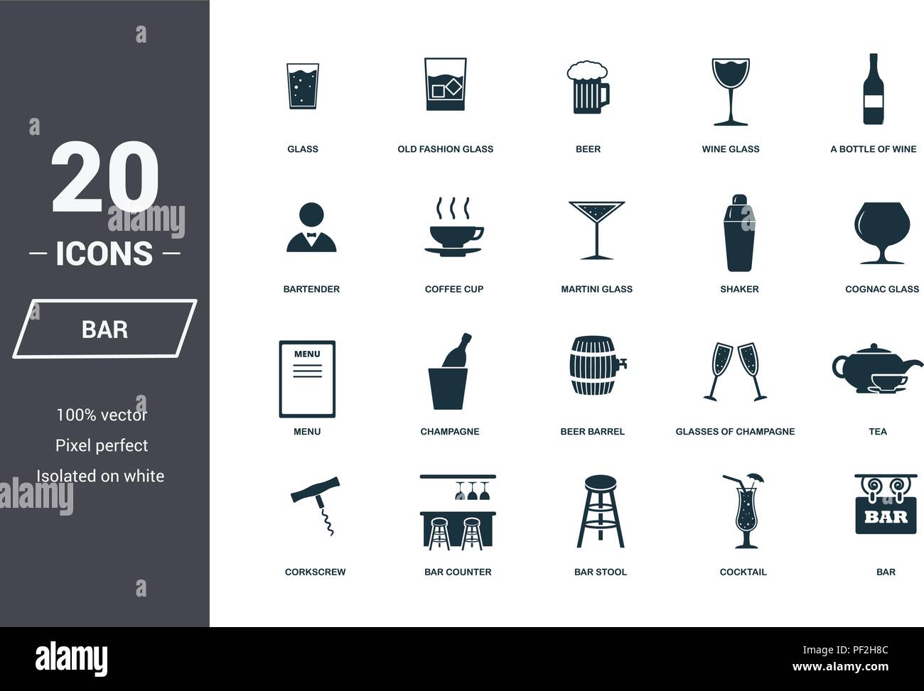 Bar icons set. Premium quality symbol collection. Bar icon set simple ... Bar icons set. Premium quality symbol collection. Bar icon set simple ...