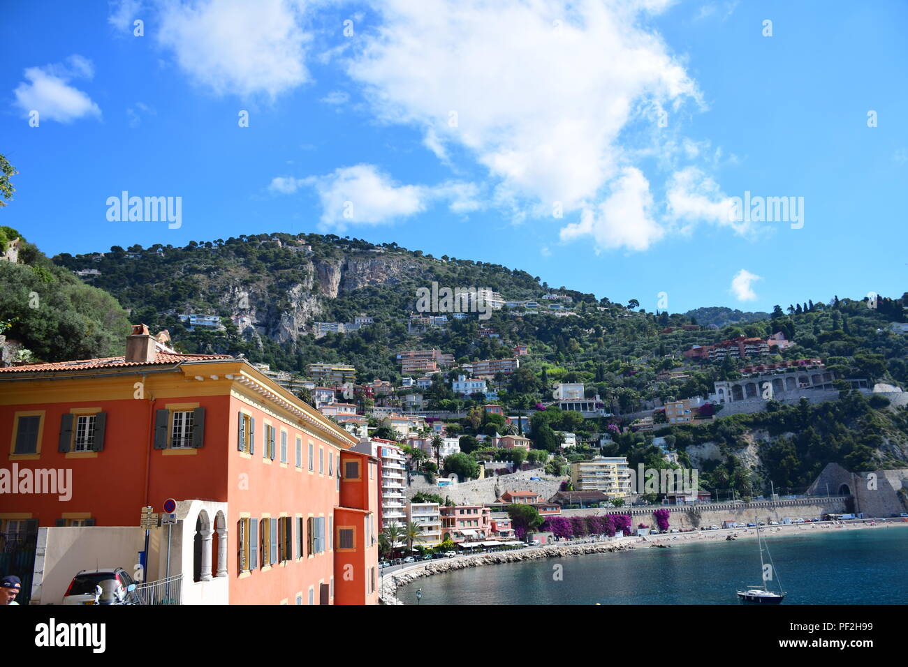 Views of the seaside village and harbor of Villefranche-Sur-Mer on the ...