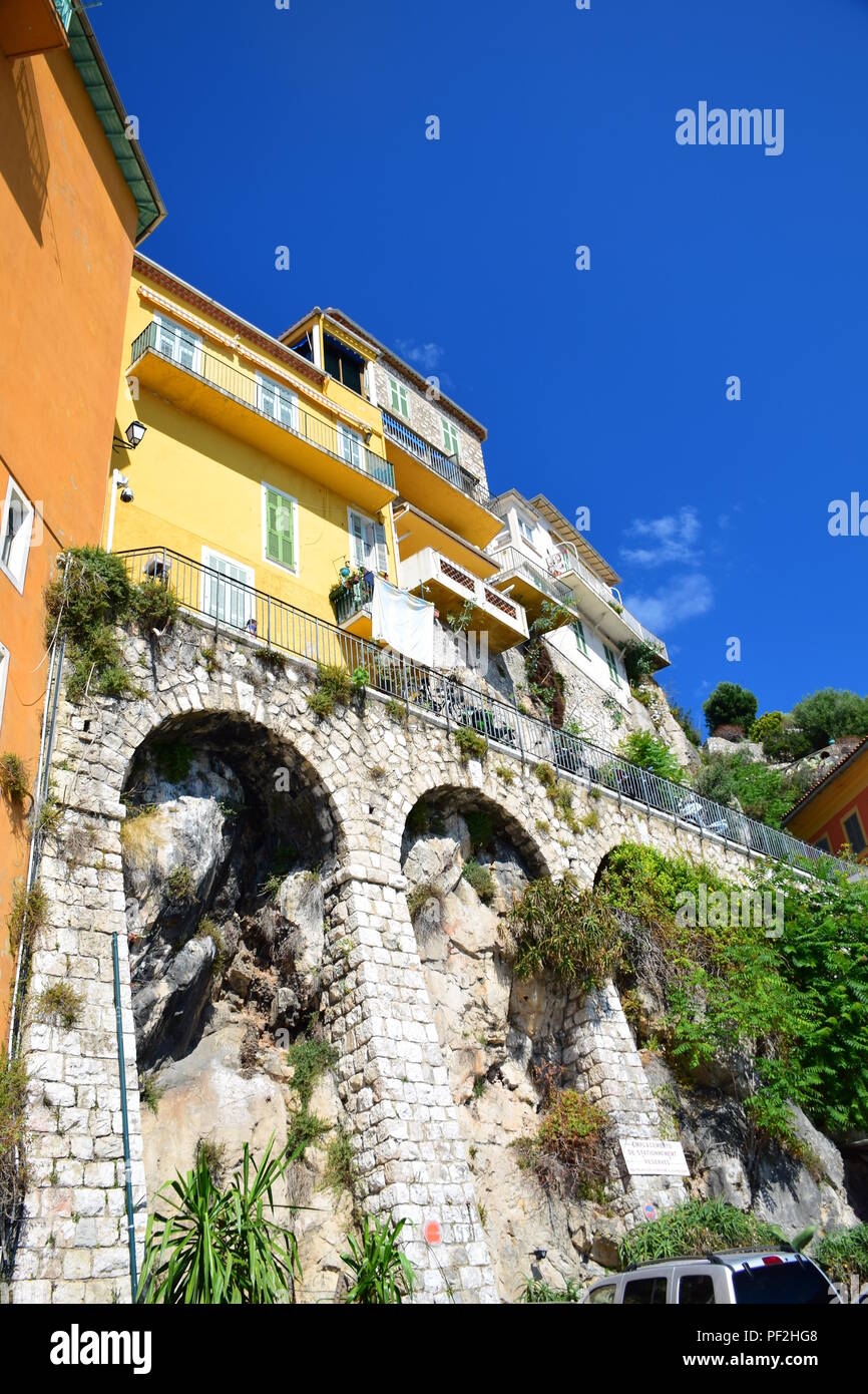 Views of the seaside village and harbor of Villefranche-Sur-Mer on the ...