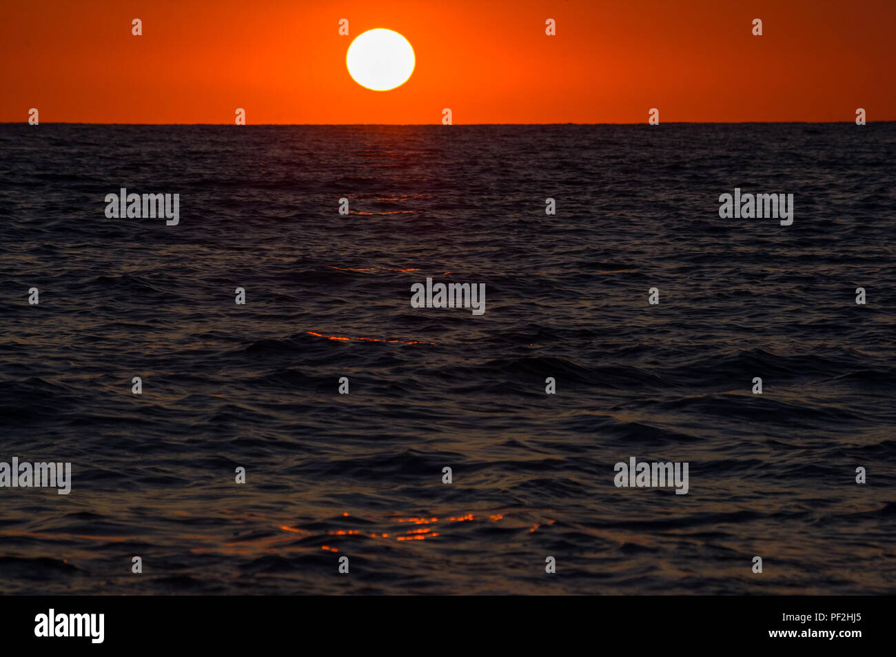 Summer sea sunset, the sun, waves and clouds, beautiful dramatic ...