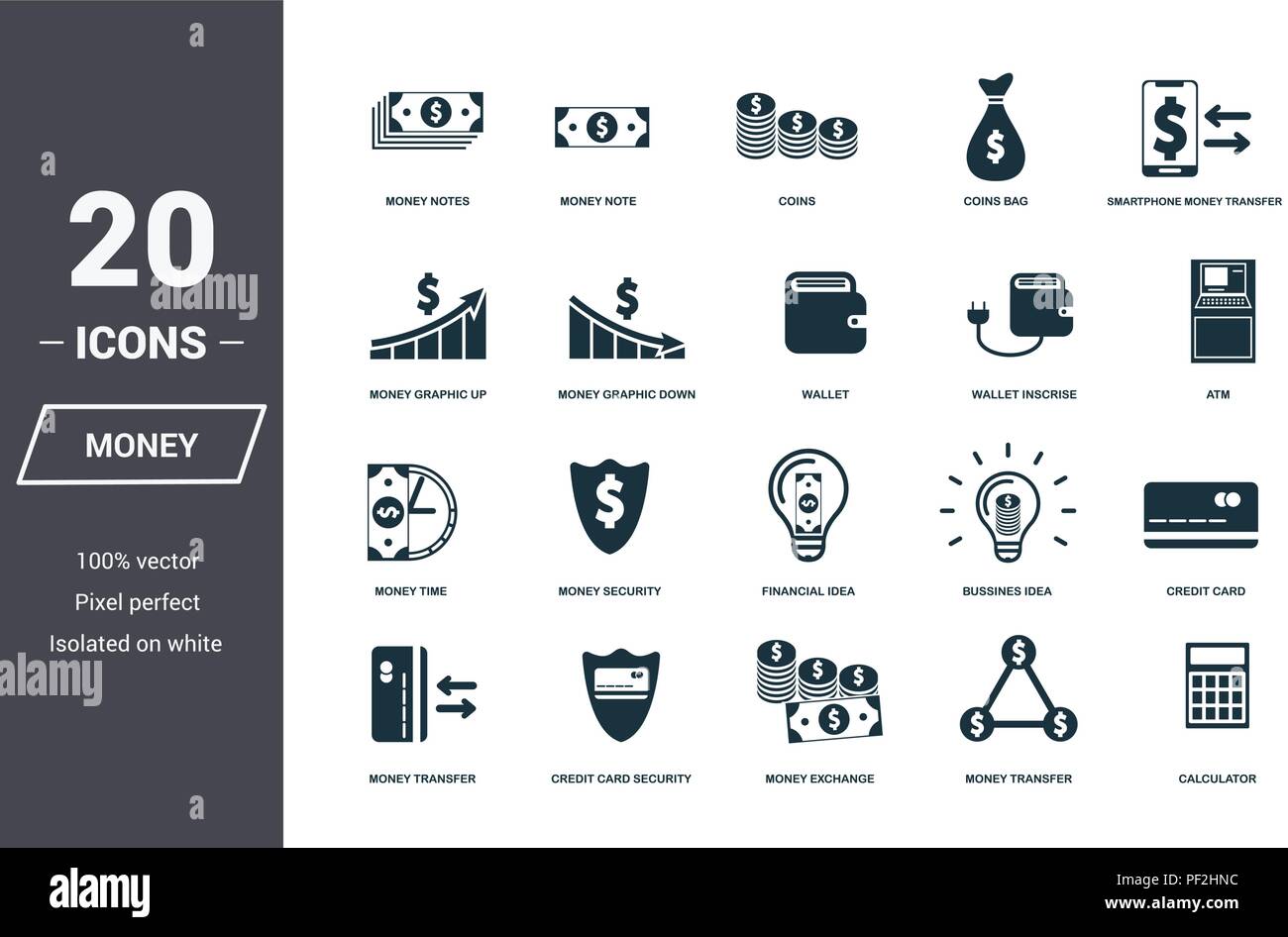 Money icons set. Premium quality symbol collection. Money icon set ...