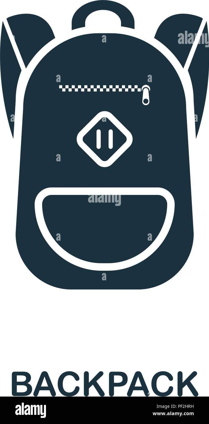 Backpack creative icon. Simple element illustration. Backpack concept ...