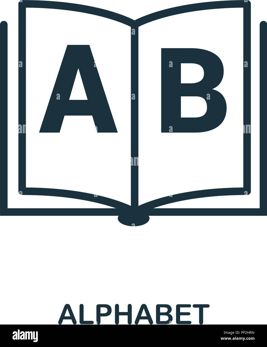 Alphabet creative icon. Simple element illustration. Alphabet concept ...