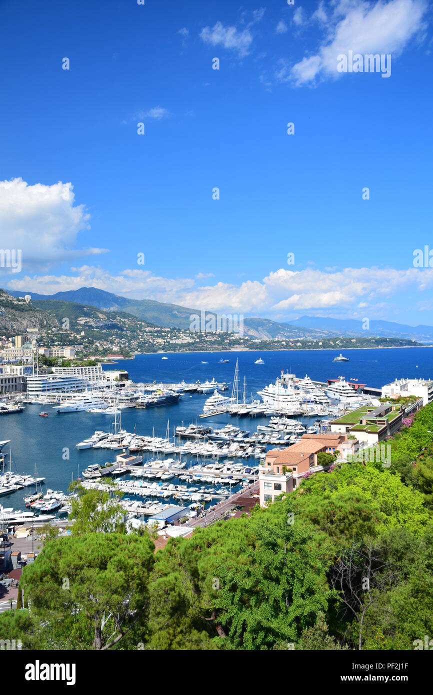 Views of Monaco Harbor as taken from the old town Stock Photo - Alamy