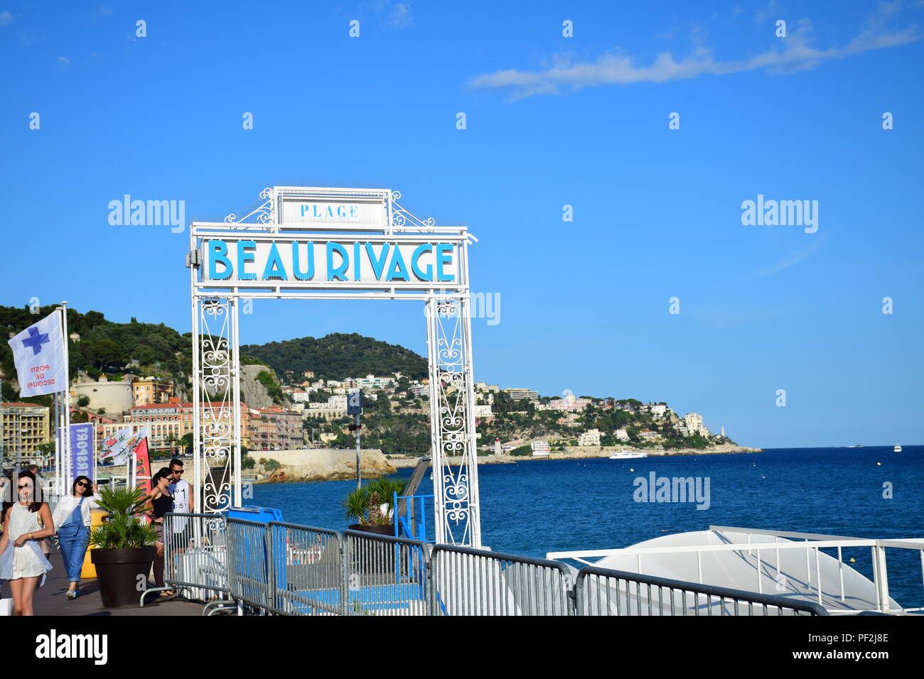 The Plage Beau Rivage on the Promenade des Anglais in Nice, France ...