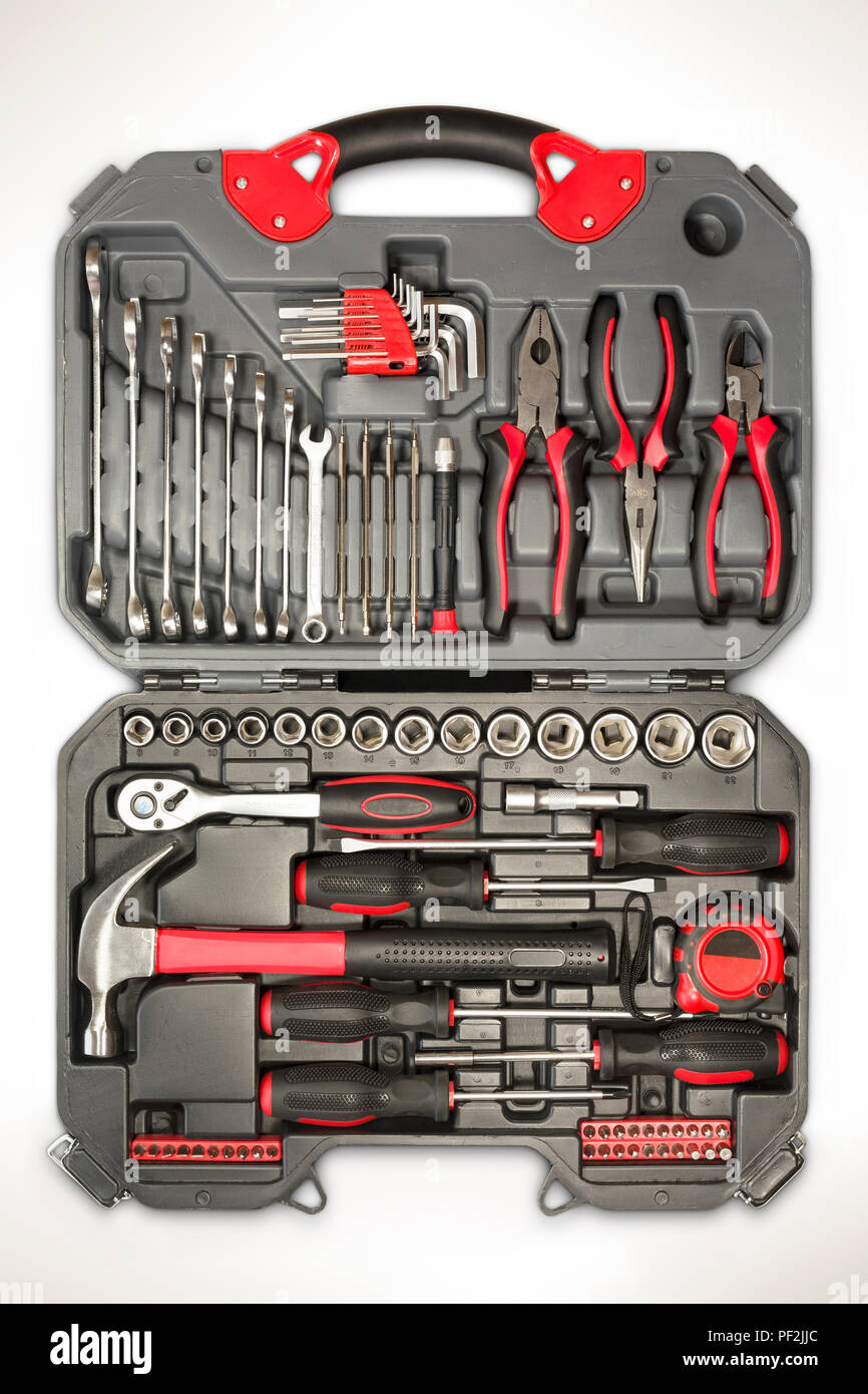 Tool Set Isolated on White Background (with clipping path Stock Photo ...