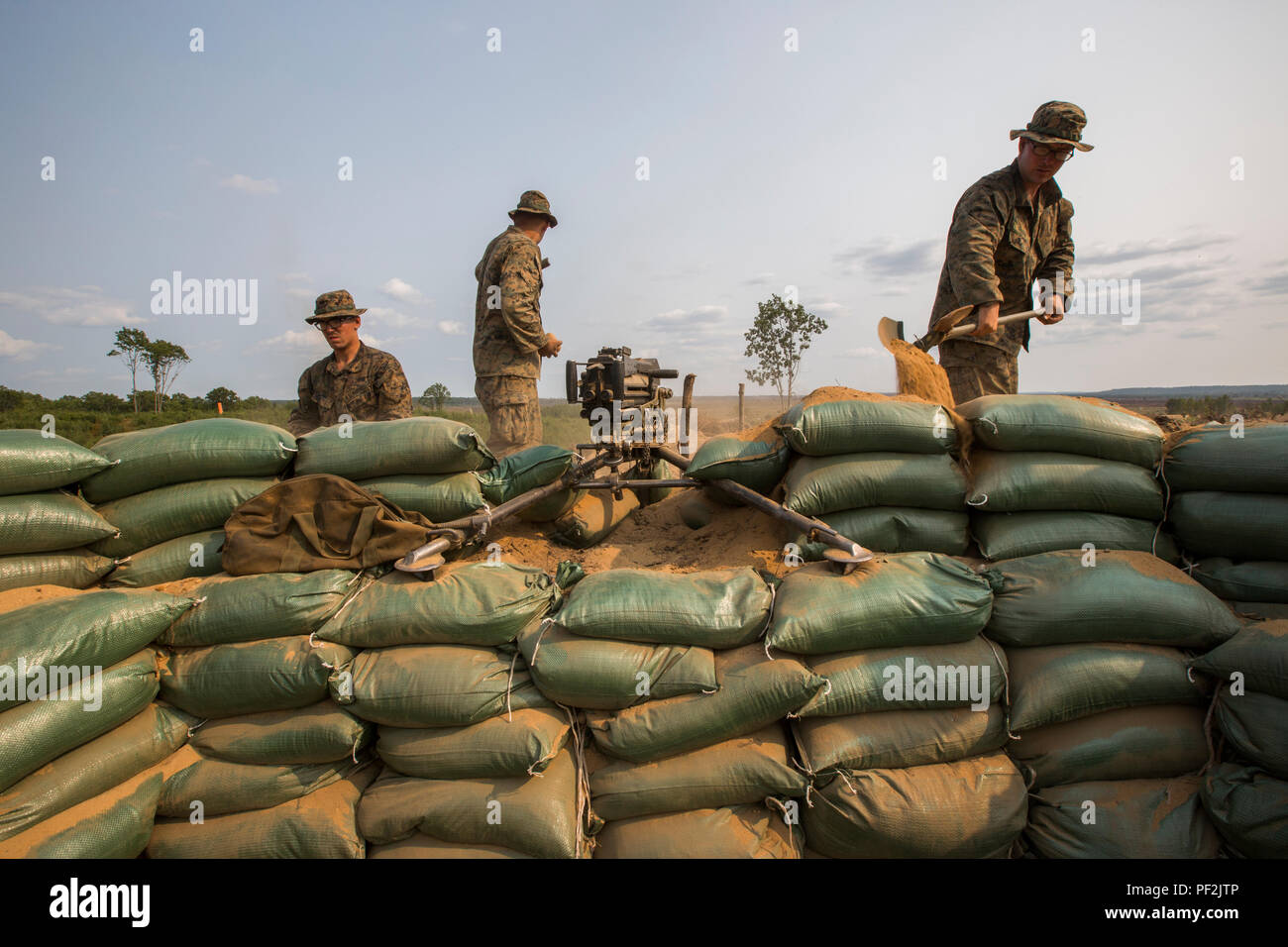 Marines with Weapons Company, 3rd Battalion, 25th Marine Regiment ...