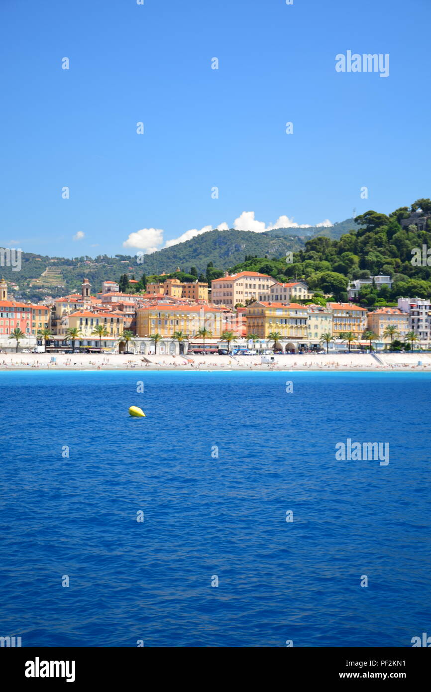 Views of Nice and the French Riviera as take from the Mediterranean ...