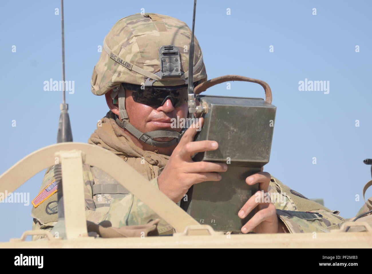 Soldier of the 1st Battalion, 120th Infantry Regiment, North Carolina ...