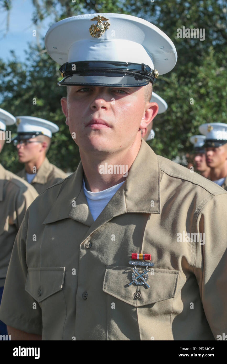 U.S. Marine Corps Pfc. Justin Bloom, the India Company high shooter ...