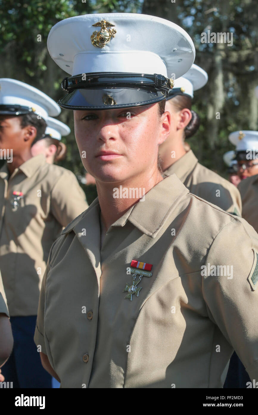 U.S. Marine Corps Pfc. Anna George is the honor graduate for Platoon ...