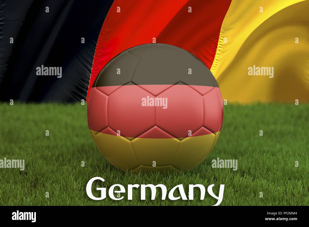Germany football team ball on big stadium background. Germany Team ...