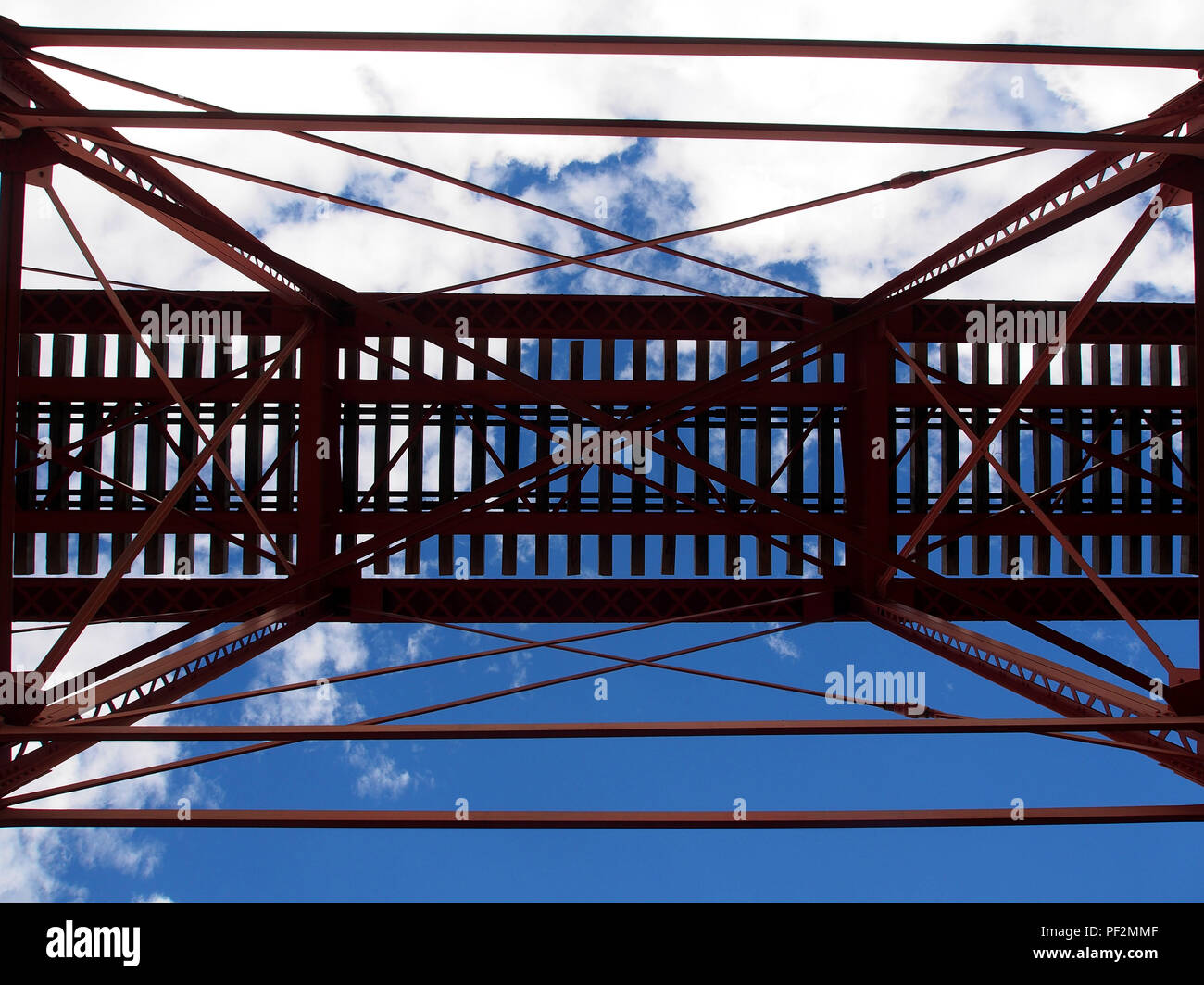 View from below the railway of the historic "Tren Macho" (Macho Train ...