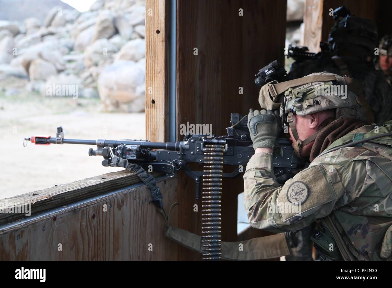 U.S. Army Soldiers from 3rd Squadron, 3rd Cavalry Regiment, scan ...