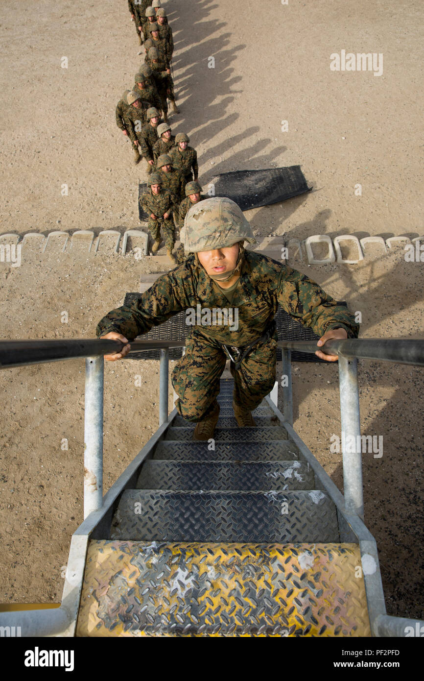 A U.S. Marine Corps recruit with Company I, 3d Recruit Training ...