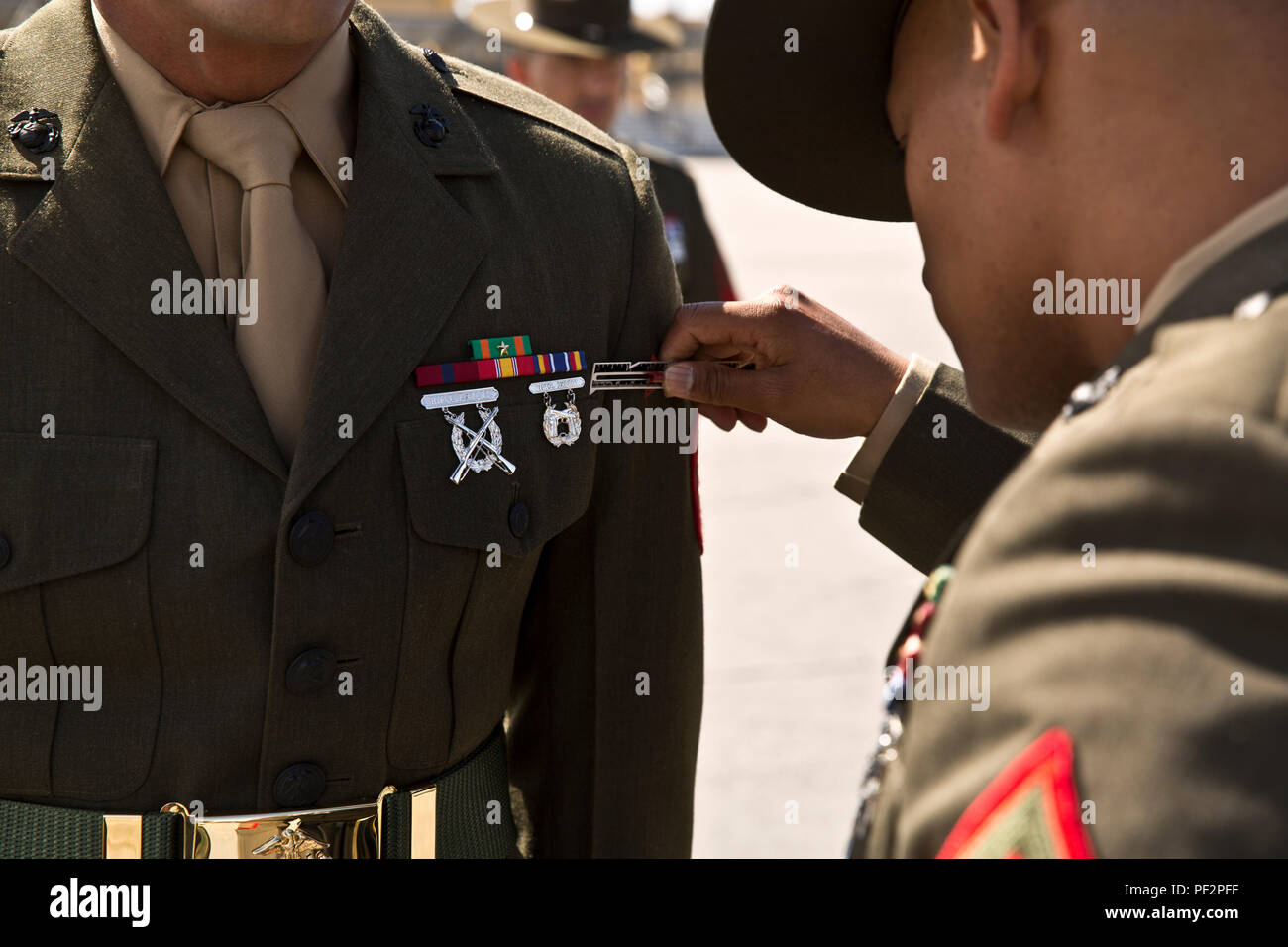 U.S. Marine Corps Gunnery Sgt. Miguel Cortes, an instructor for Drill ...